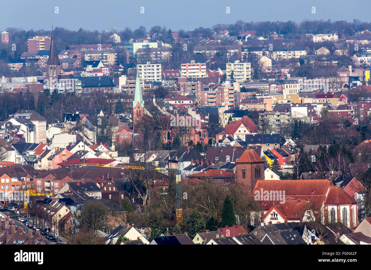Panoramic city view of Herten, Germany Stock Photo - Alamy