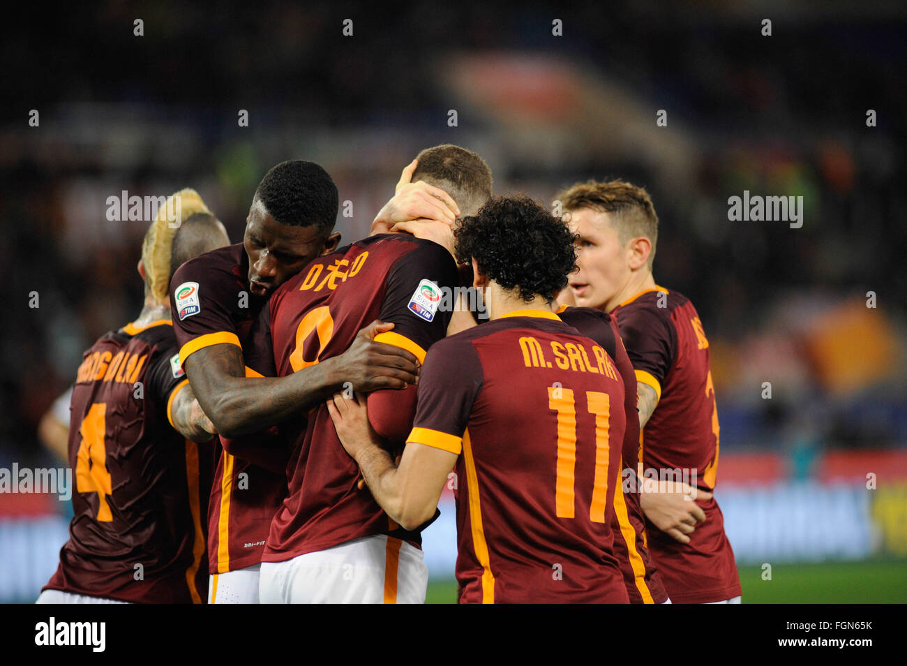 Stadium Olimpico, Rome, Italy. 21st Feb, 2016. Serie A football league ...