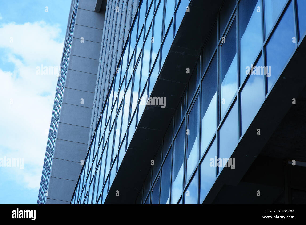 High rise building with window line pattern perspective Stock Photo - Alamy