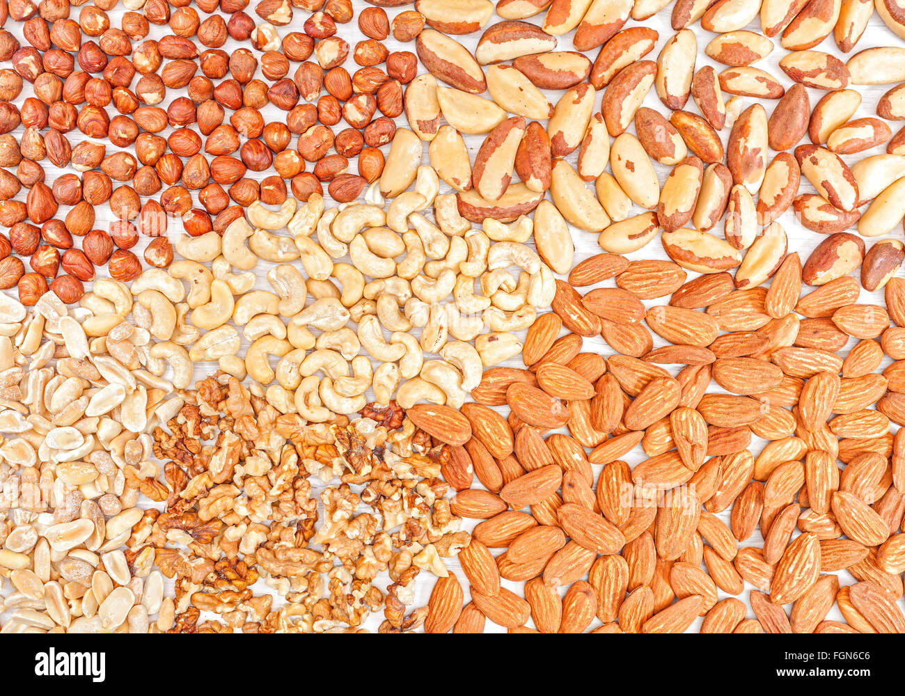 Assortment of nuts, food background Stock Photo - Alamy