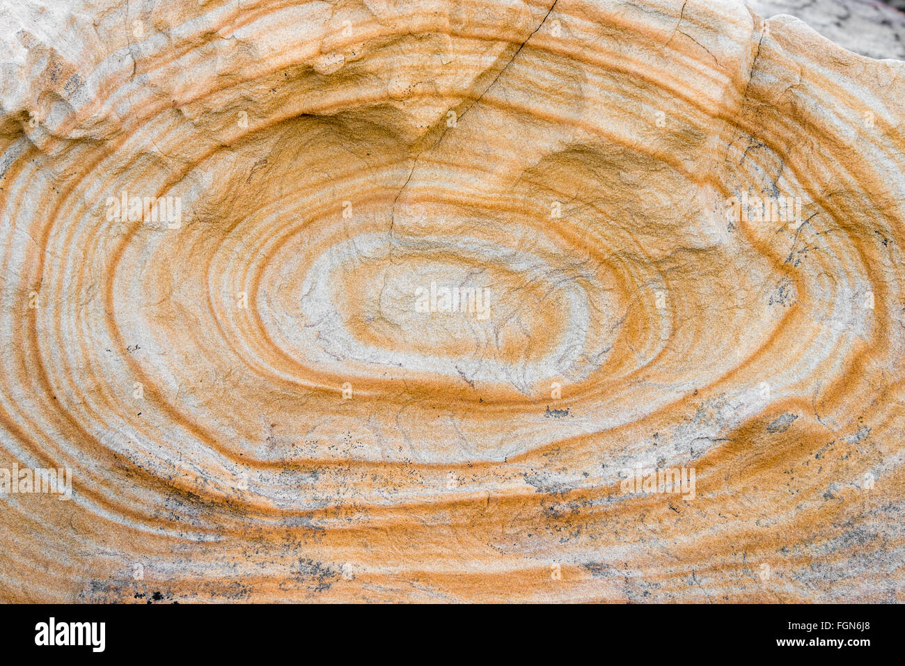 Australian rock formation background, sandstone texture with iron ...
