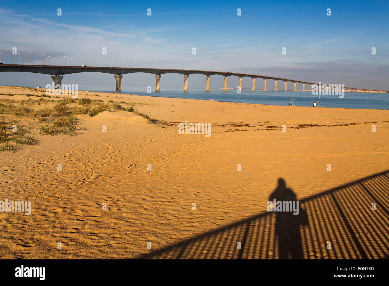 Bridge from La Rochelle to Ile de Ré, Charente-Maritime France Stock ...