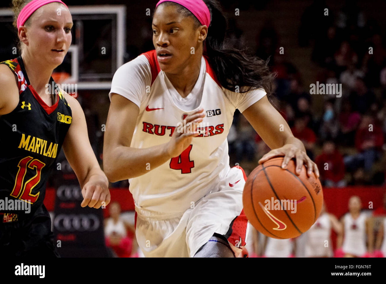 Piscataway, New Jersey, USA. 21st Feb, 2016. Rutgers guard, BRIYONA ...