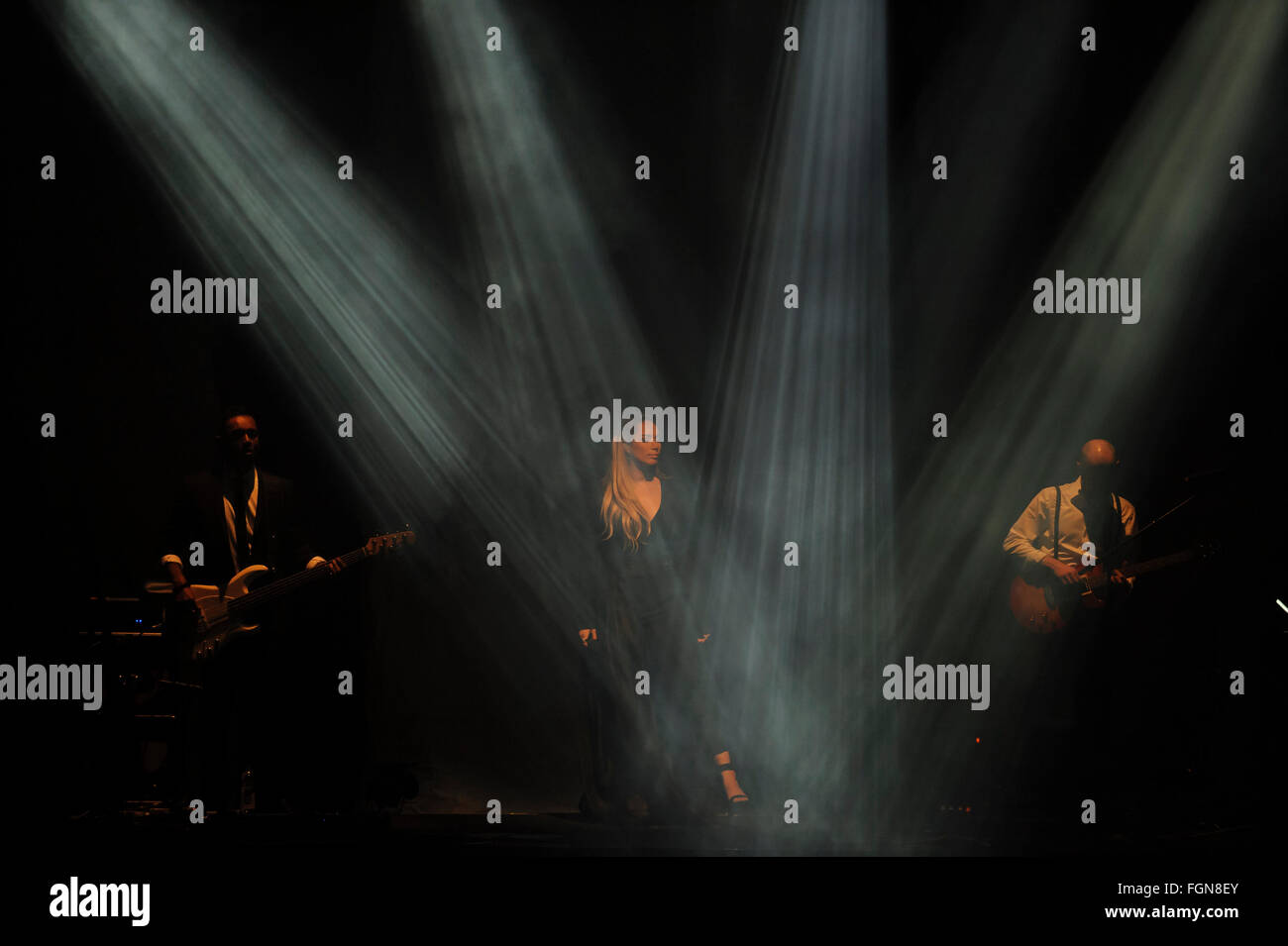 Liverpool, UK. 21st February 2016. Singer, Leona Lewis, performs the ...