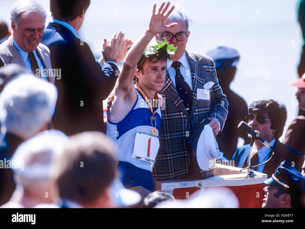 Bill Rodgers winner of the 1980 Boston Marathon Stock Photo - Alamy