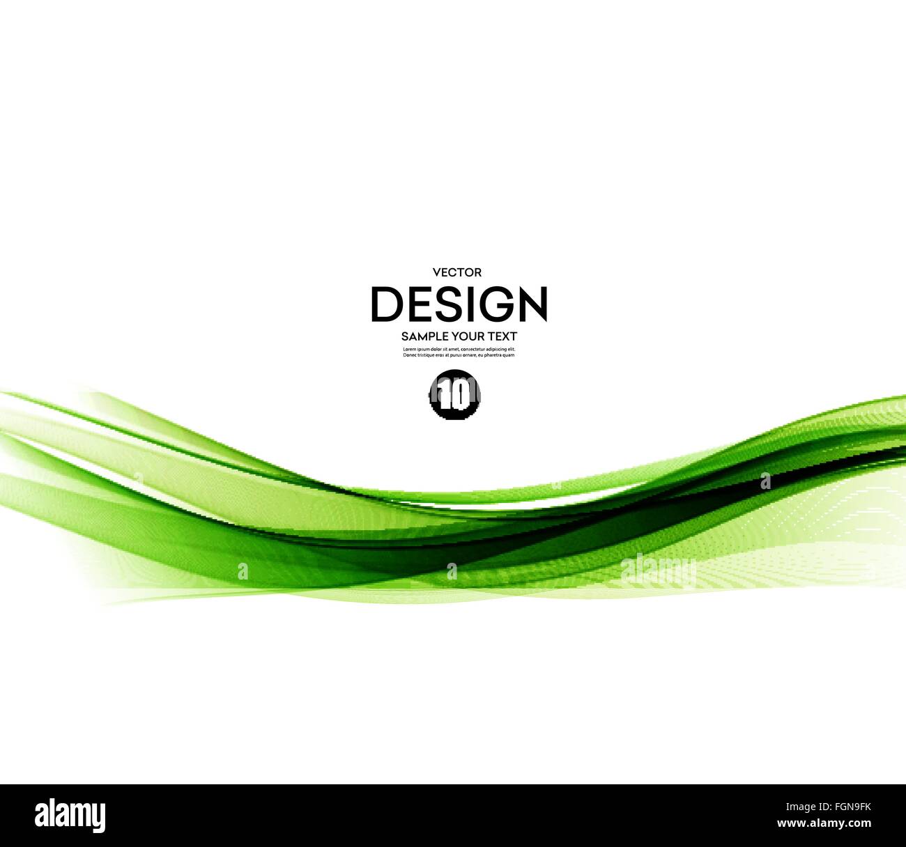 Abstract vector background, green wavy Stock Vector Image & Art - Alamy