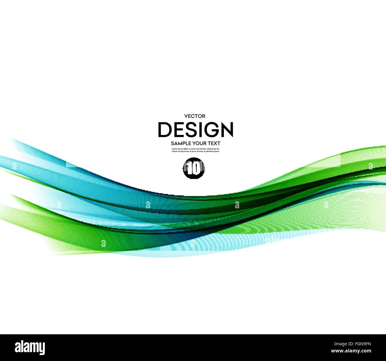 Abstract vector background, blue and green wavy Stock Vector Image ...
