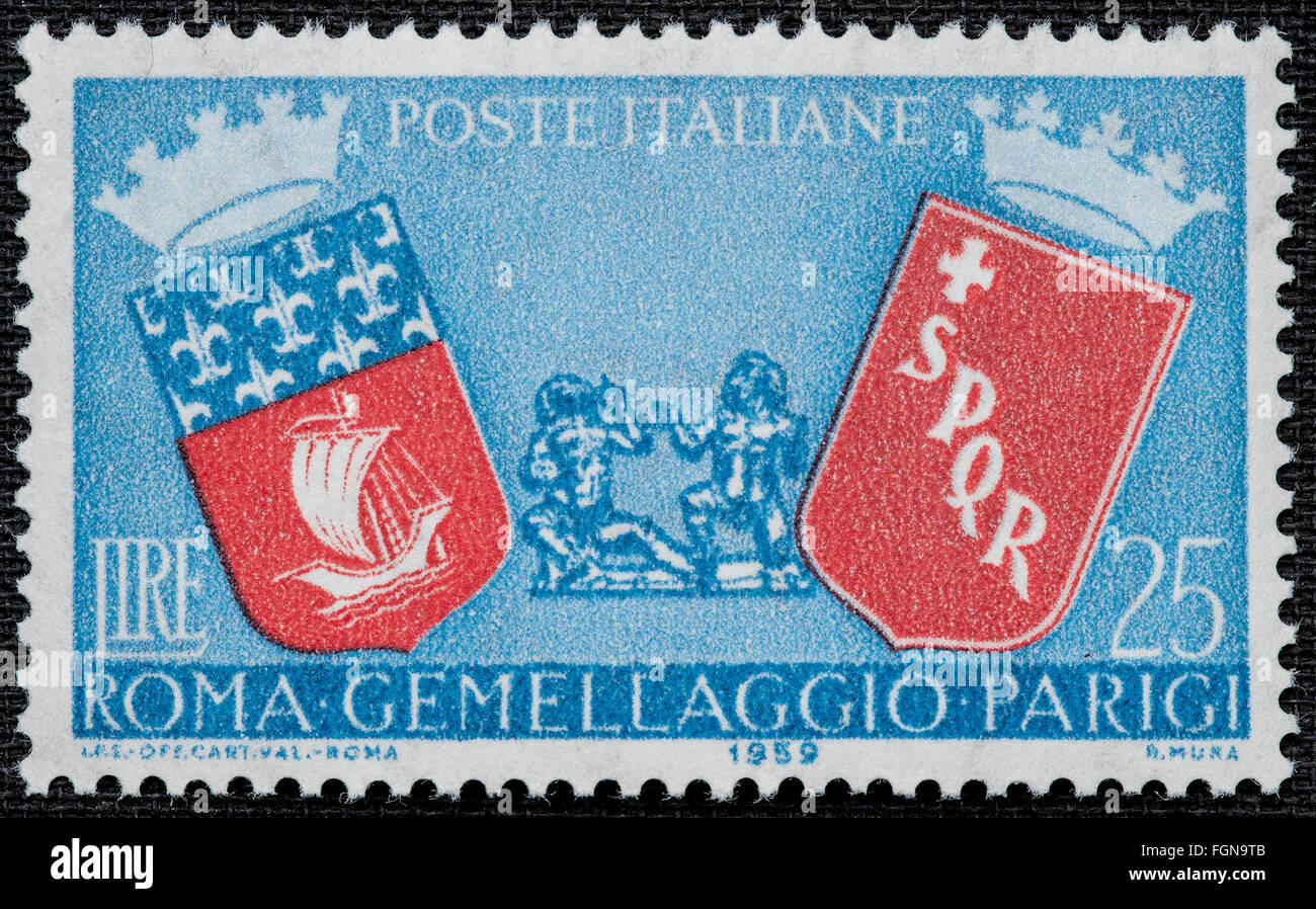 Rome stamp hi-res stock photography and images - Alamy