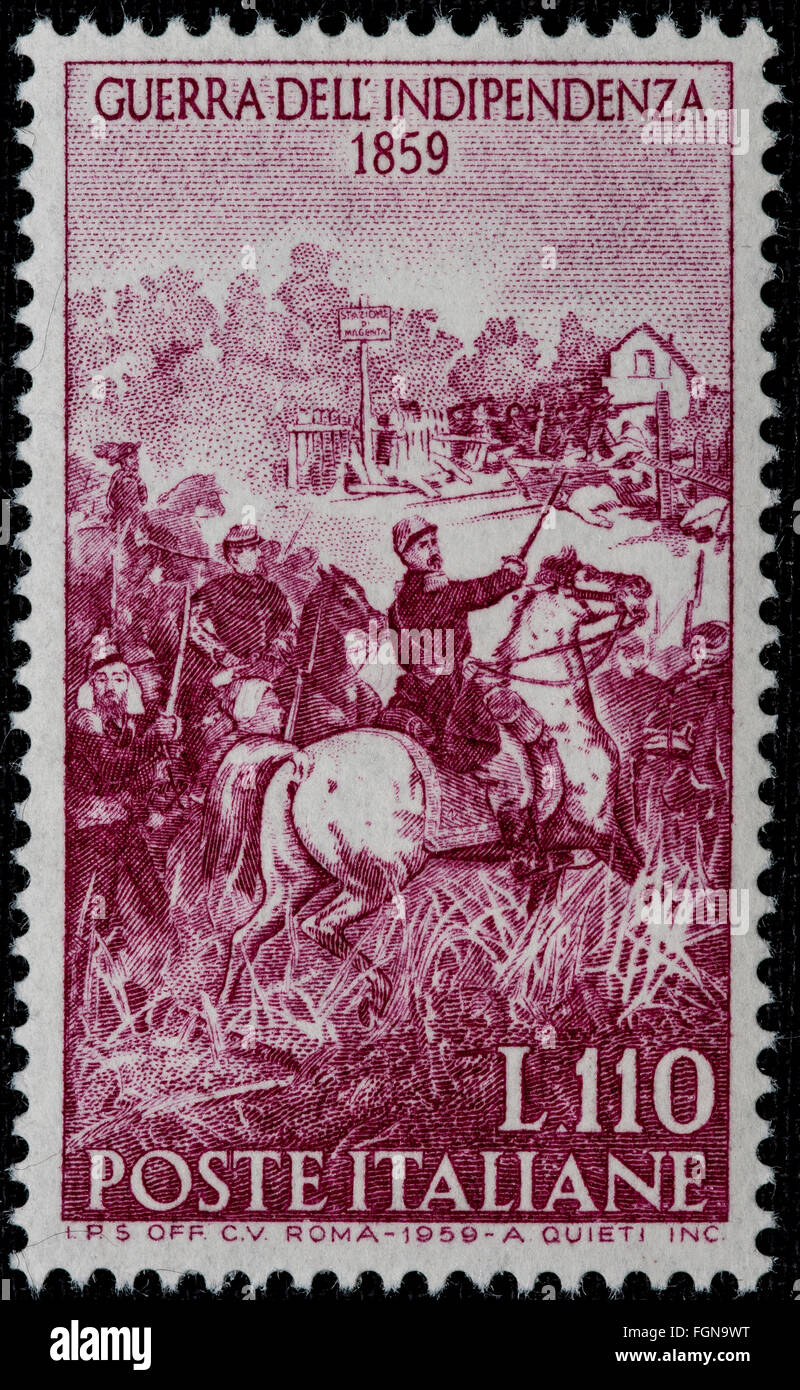 Stamp italy war independence hi-res stock photography and images - Alamy
