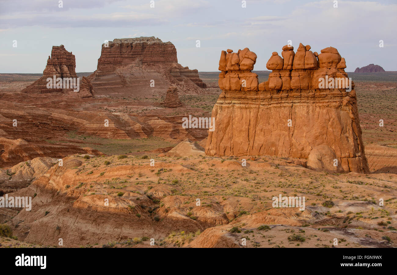 Eroded sandstone formations, Goblin Valley State Park, Utah, USA Stock ...