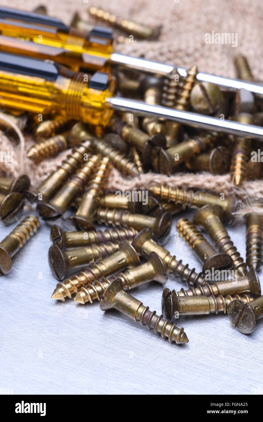 Old screwdrivers hi-res stock photography and images - Alamy