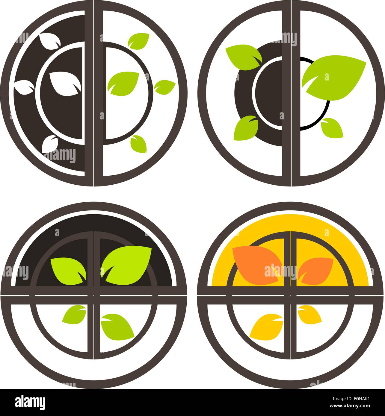 Nature tree symbol in ecology world concept illustration Stock Vector ...