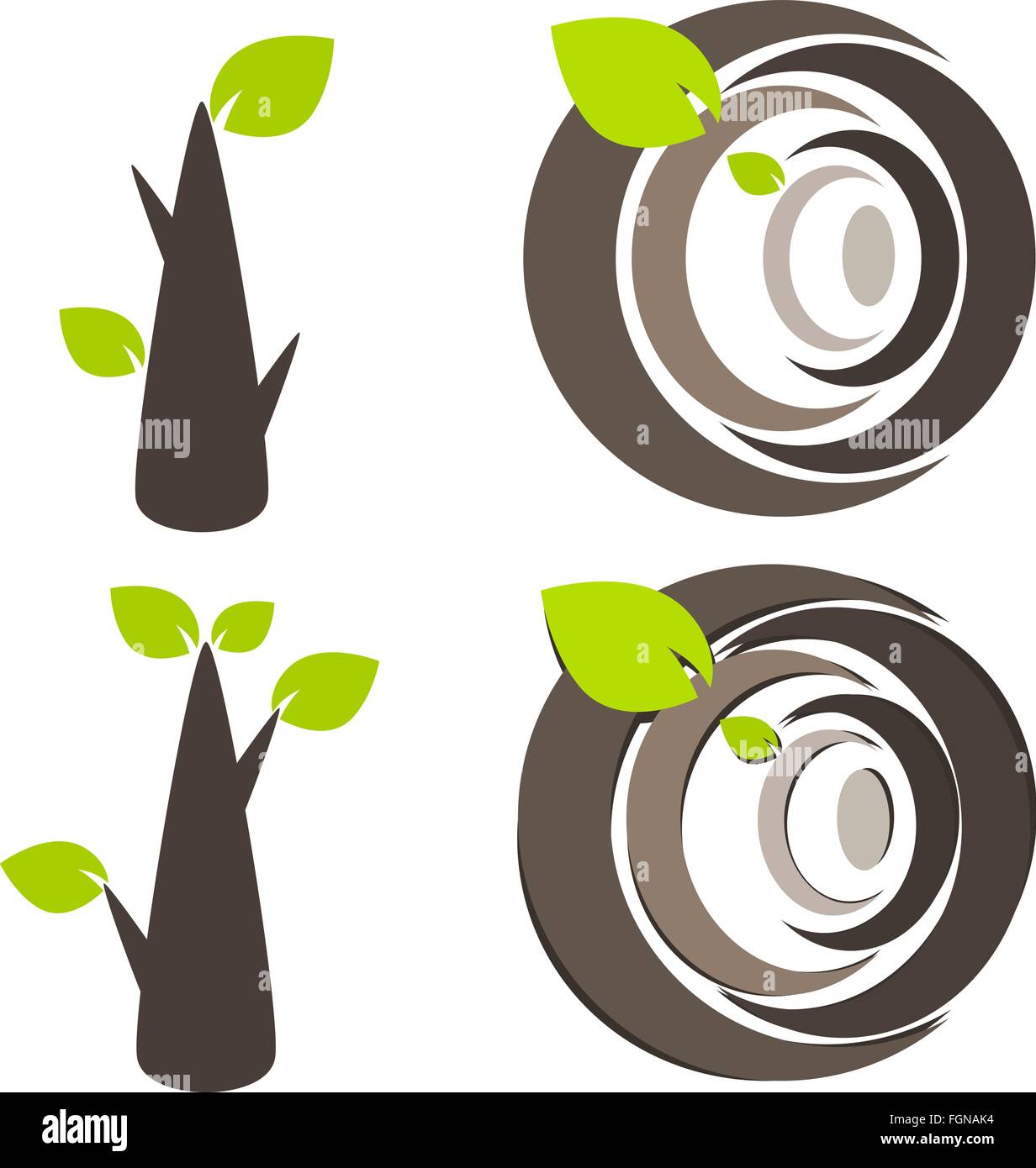 Nature tree symbol in ecology world concept illustration Stock Vector ...