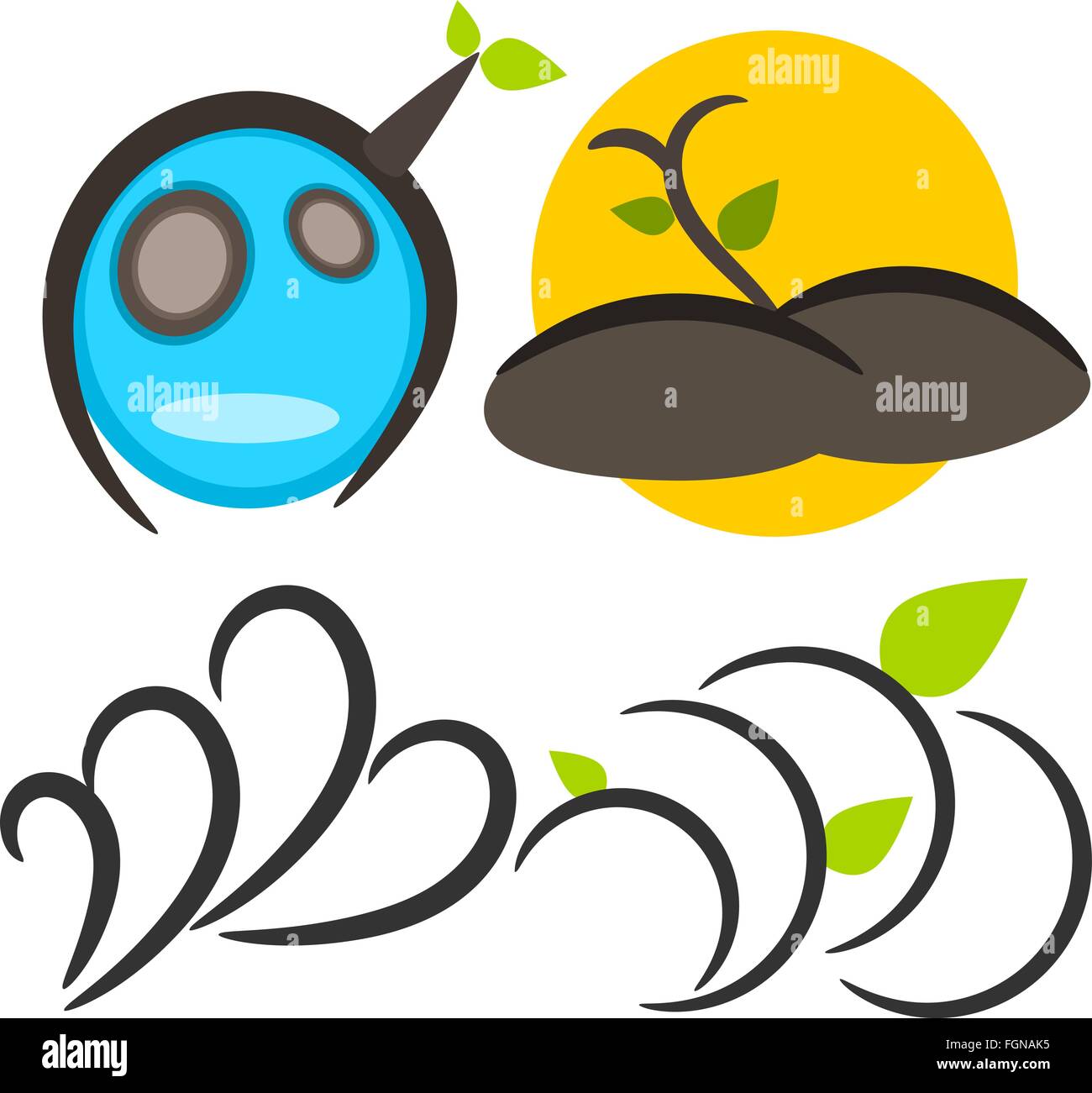 Nature tree symbol in ecology world concept illustration Stock Vector ...