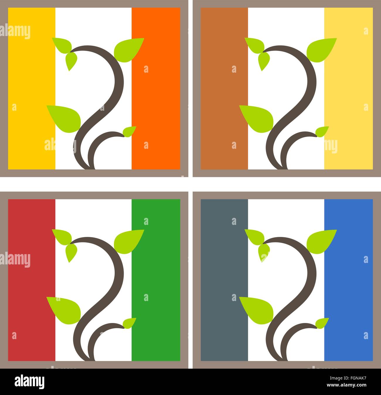 Nature tree symbol in ecology world concept illustration Stock Vector ...