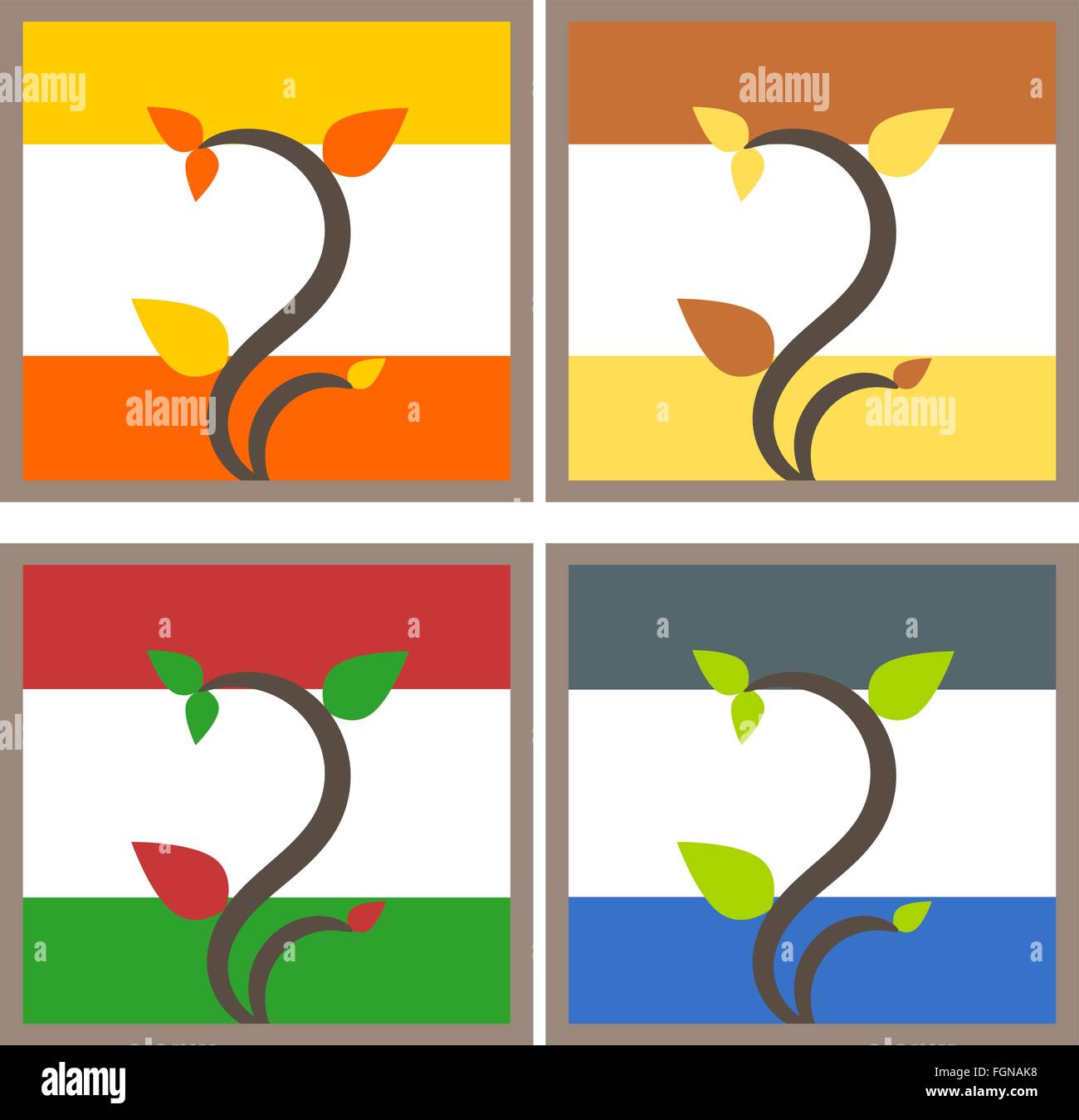 Nature tree symbol in ecology world concept illustration Stock Vector ...