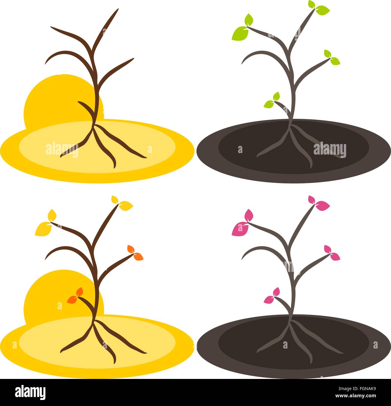 Nature tree symbol in ecology world concept illustration Stock Vector ...