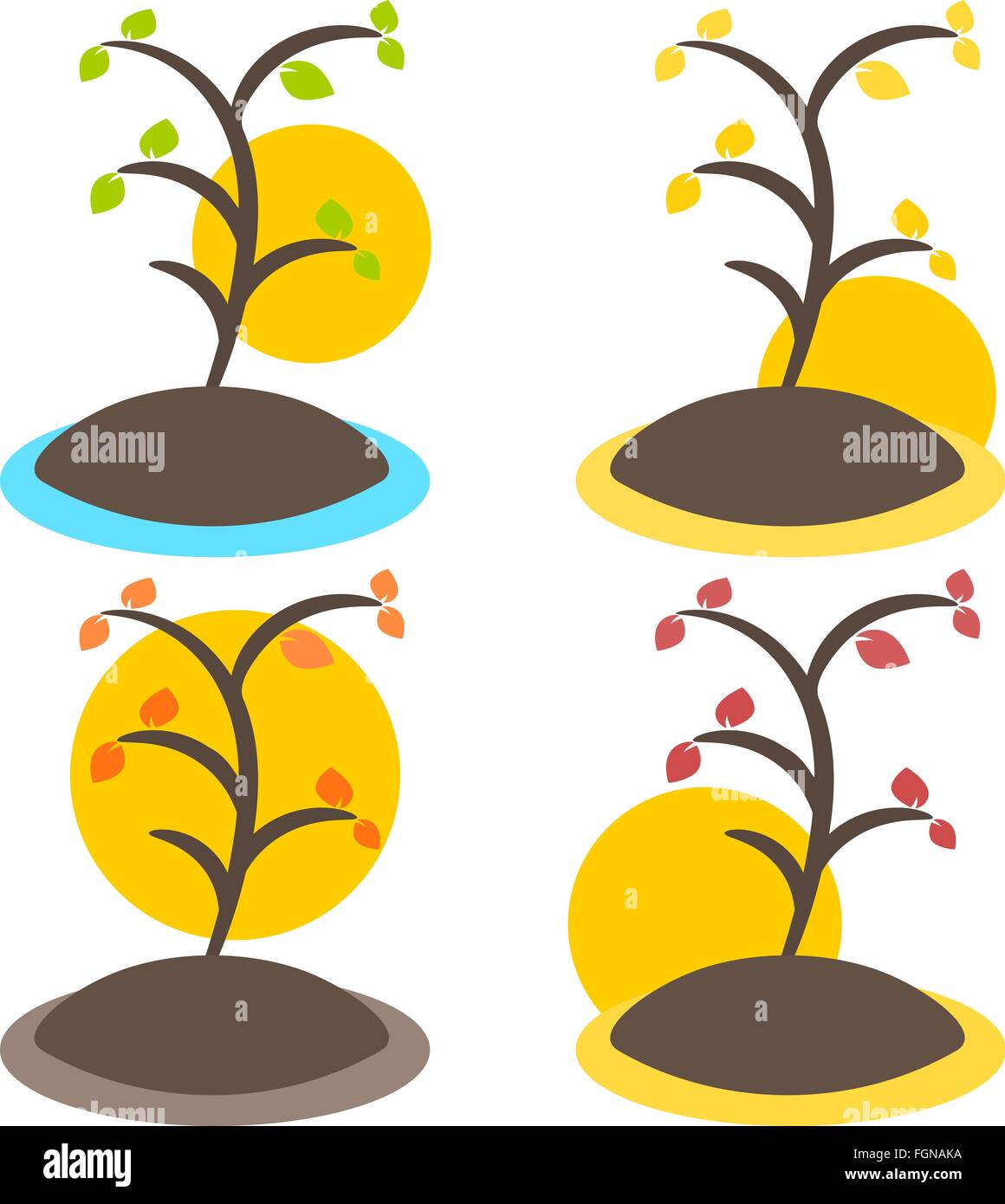 Nature tree symbol in ecology world concept illustration Stock Vector ...