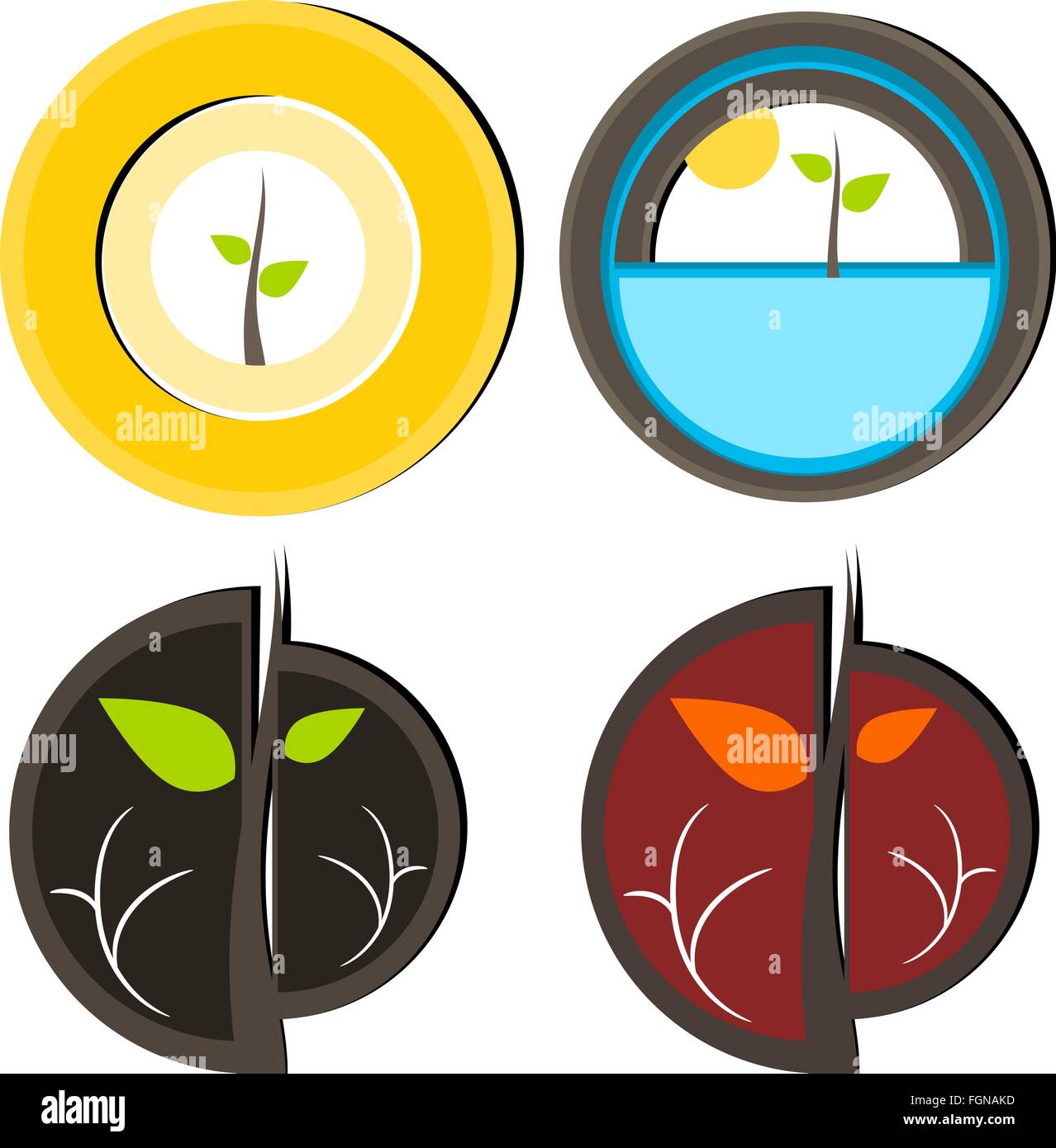 Nature tree symbol in ecology world concept illustration Stock Vector ...