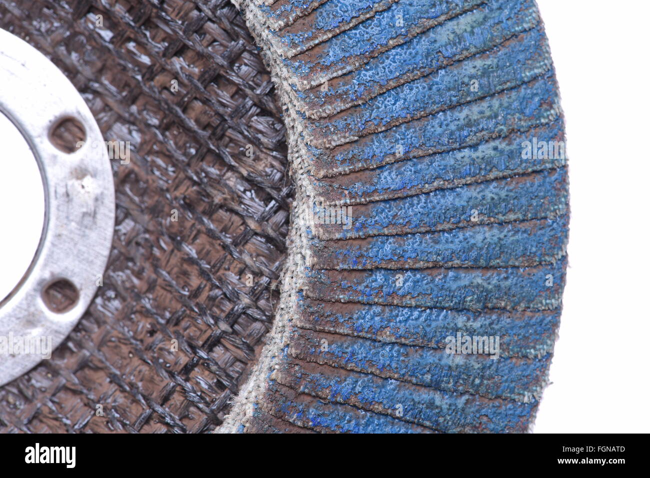 Blue sand paper for wood isolated on white background Stock Photo - Alamy