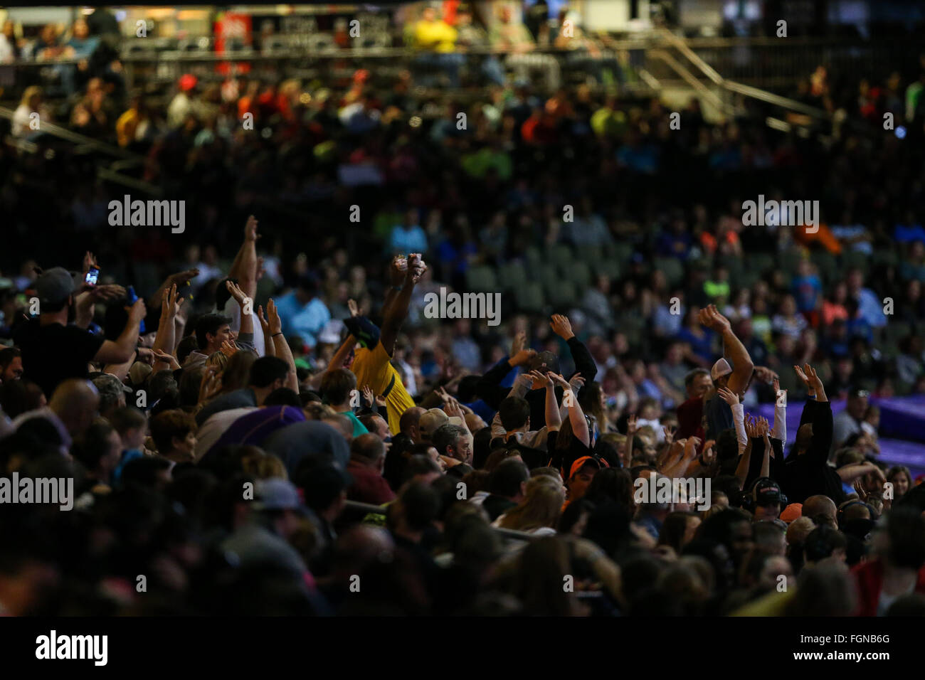 New Orleans, LA, USA. 20th Feb, 2016. Monster Jam fans during Monster ...