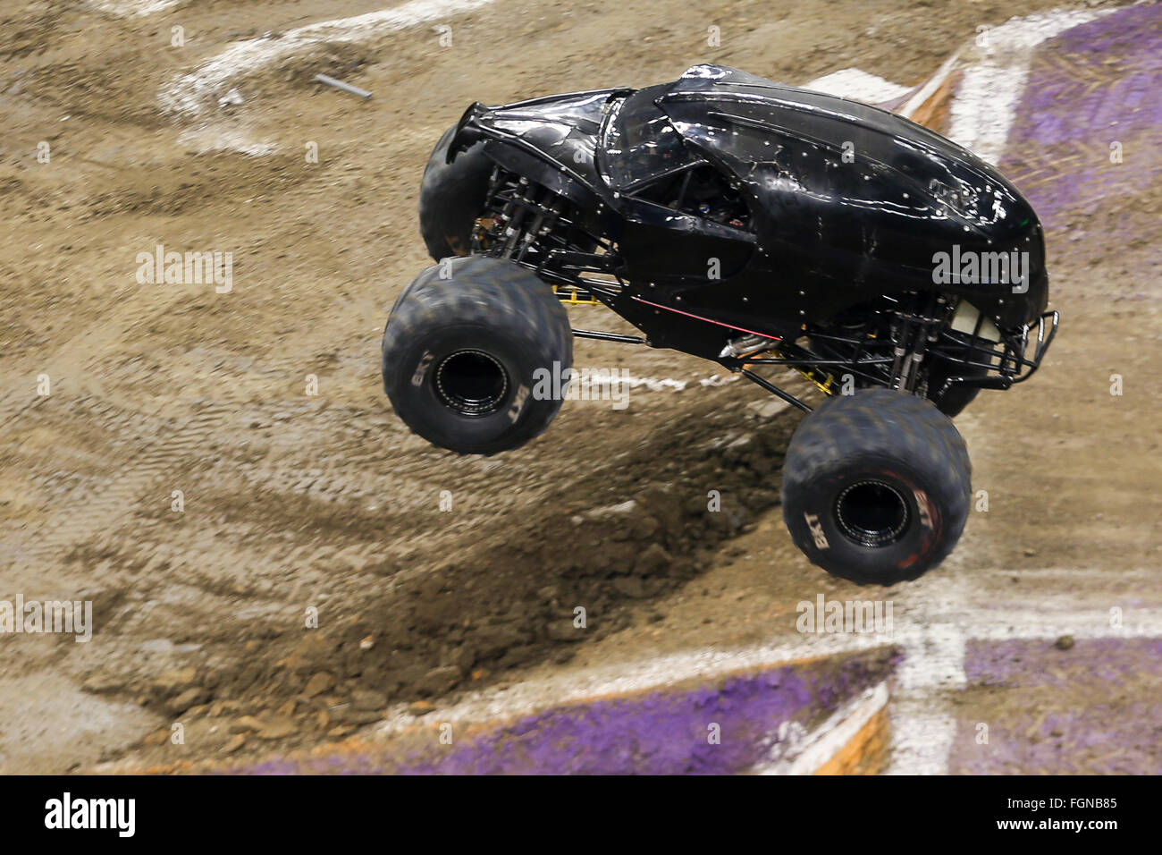 New Orleans, LA, USA. 20th Feb, 2016. Dooms Day monster truck in action ...