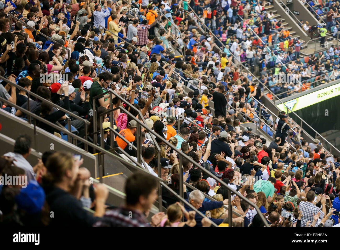 New Orleans, LA, USA. 20th Feb, 2016. Monster Jam fans during Monster ...