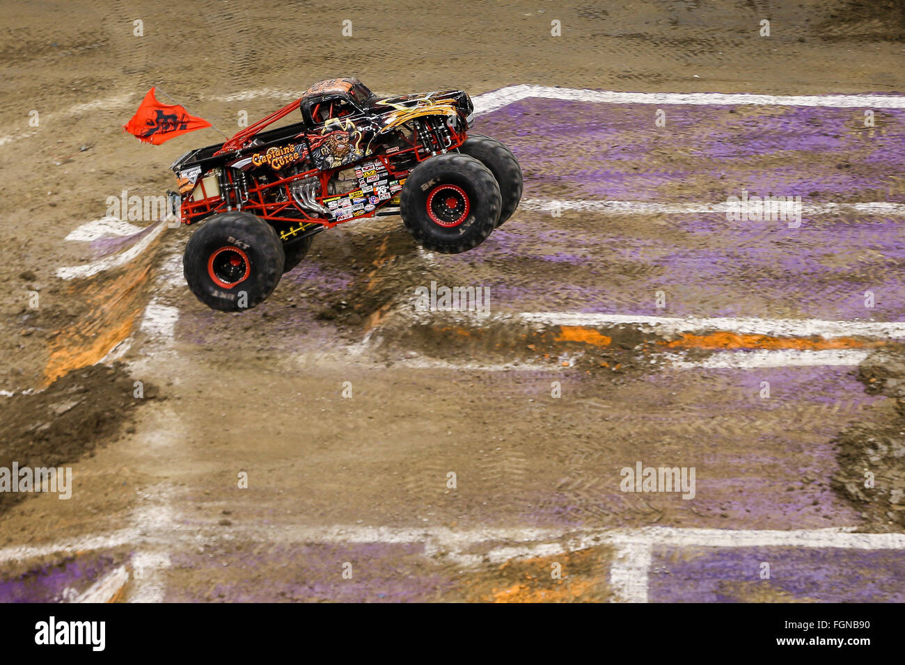 New Orleans, LA, USA. 20th Feb, 2016. Captains Curse monster truck in ...