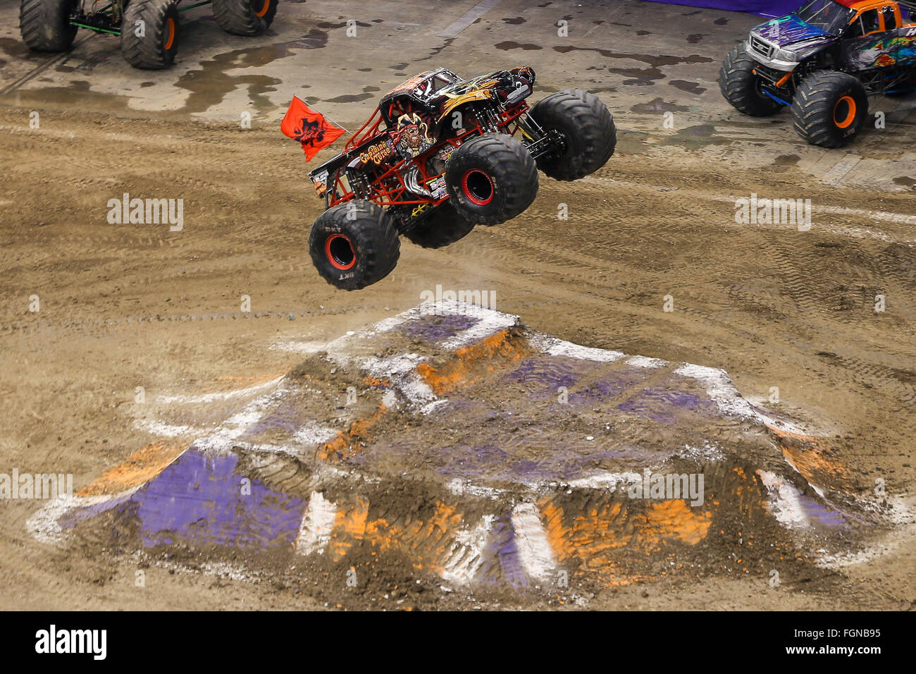 New Orleans, LA, USA. 20th Feb, 2016. Captains Curse monster truck in ...