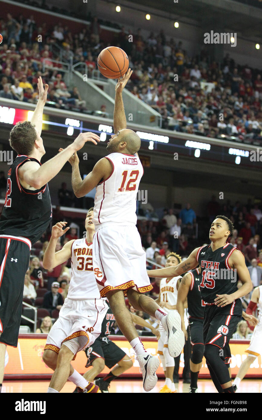 Los Angeles, CA, USA. 21st Feb, 2016. USC Trojans guard Julian Jacobs ...