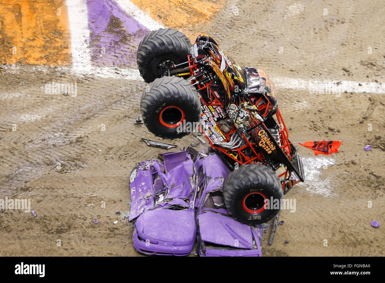 New Orleans, LA, USA. 20th Feb, 2016. Captains Curse monster truck in ...