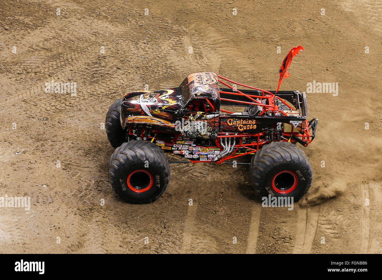 New Orleans, LA, USA. 20th Feb, 2016. Captains Curse monster truck in ...