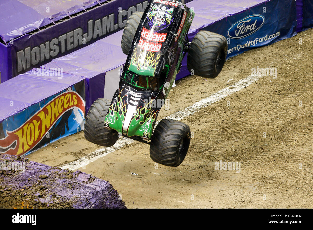New Orleans, LA, USA. 20th Feb, 2016. Grave Digger monster truck in ...