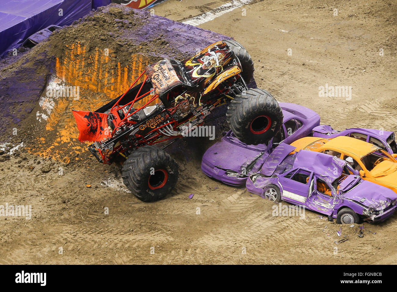 New Orleans, LA, USA. 20th Feb, 2016. Captains Curse monster truck in ...