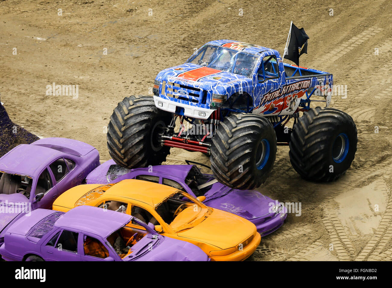 New Orleans, LA, USA. 20th Feb, 2016. Fatal Attraction monster truck in ...