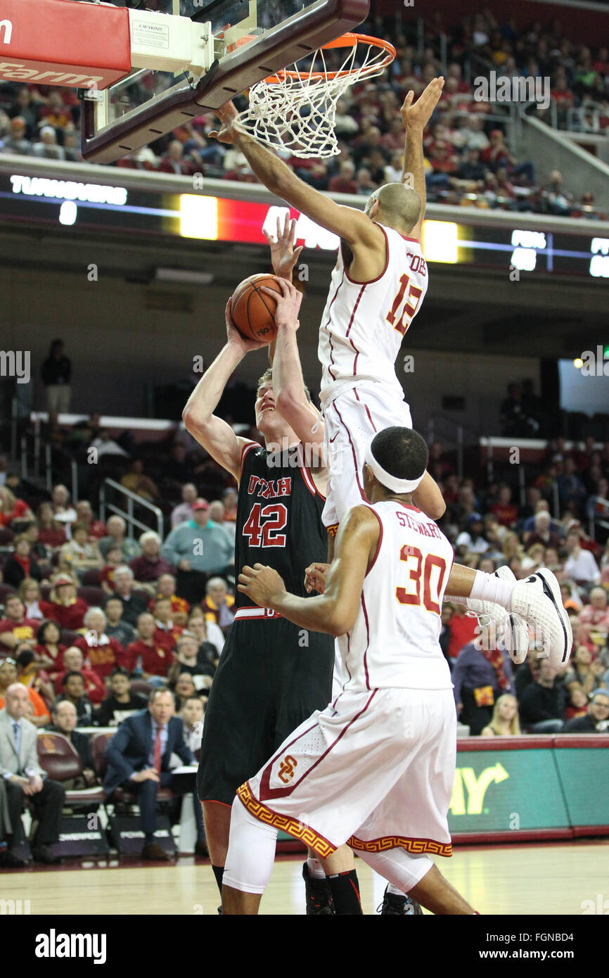 Los Angeles, CA, USA. 21st Feb, 2016. Utah Utes forward Jakob Poeltl ...