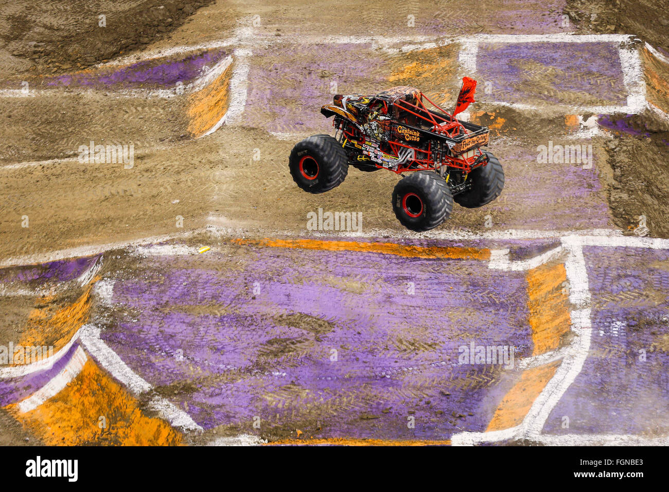 New Orleans, LA, USA. 20th Feb, 2016. Captains Curse monster truck in ...