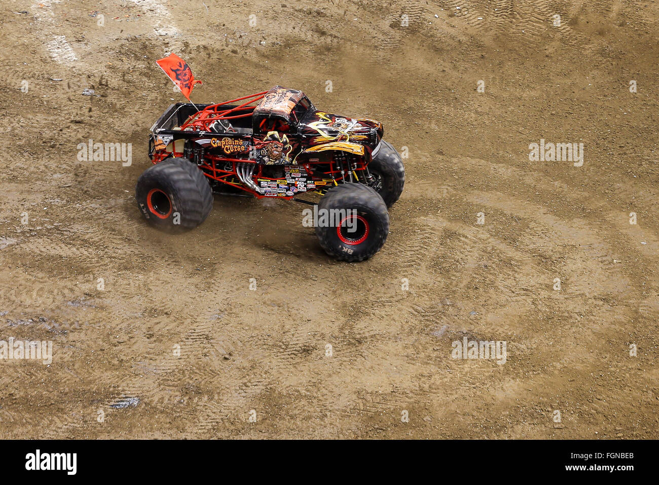 New Orleans, LA, USA. 20th Feb, 2016. Captains Curse monster truck in ...