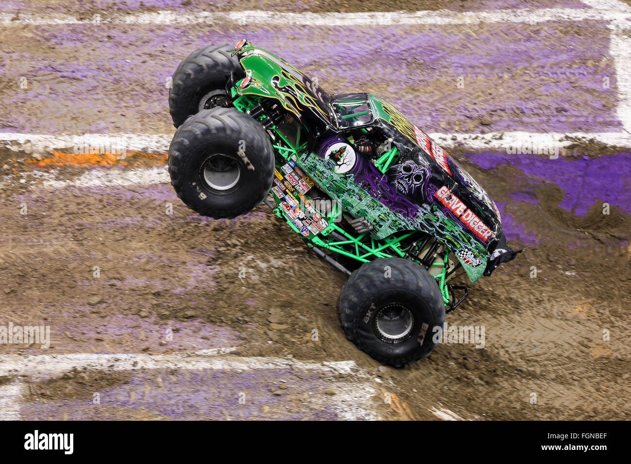 New Orleans, LA, USA. 20th Feb, 2016. Grave Digger monster truck in ...