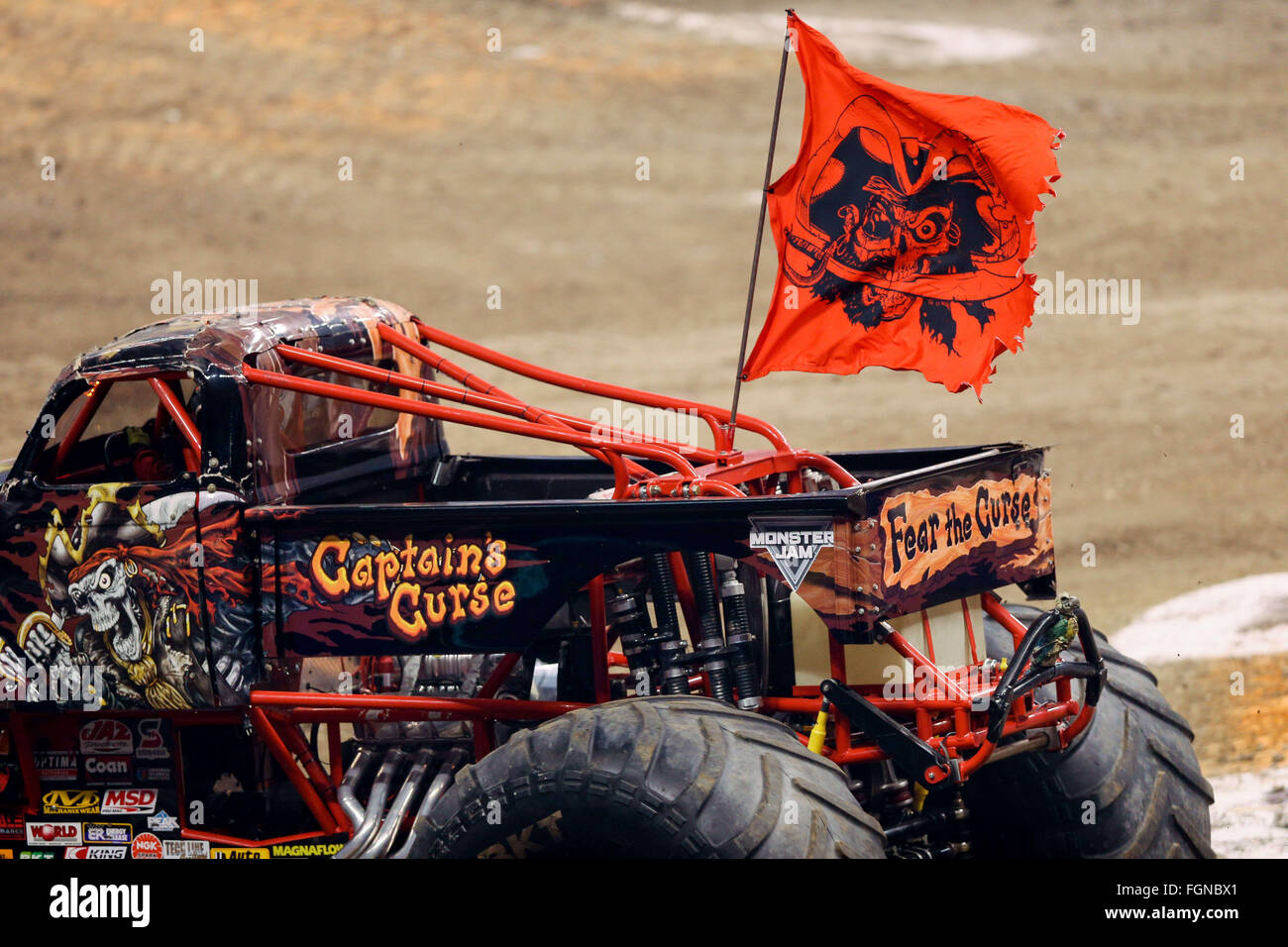 New Orleans, LA, USA. 20th Feb, 2016. Captains Curse monster truck in ...