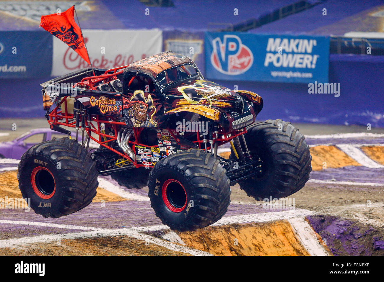 New Orleans, LA, USA. 20th Feb, 2016. Captains Curse monster truck in ...
