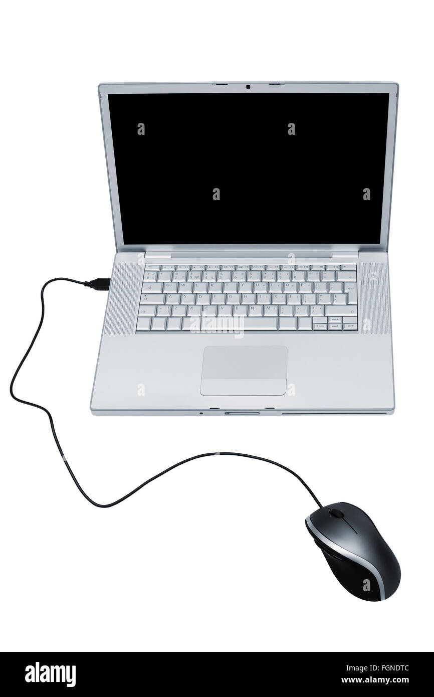 Modern and stylish laptop on a white background Stock Photo - Alamy