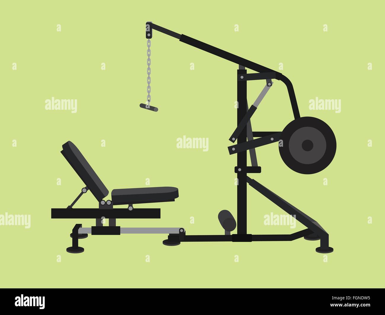 pull down machine isolated with green background Stock Vector Image ...