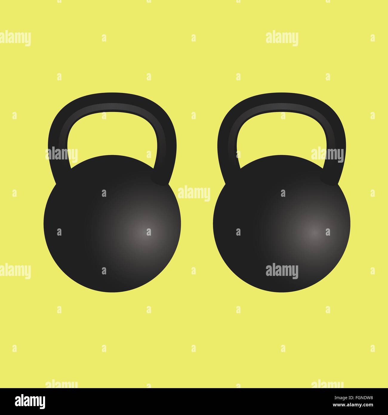 Home gym kettlebells Stock Vector Images - Alamy