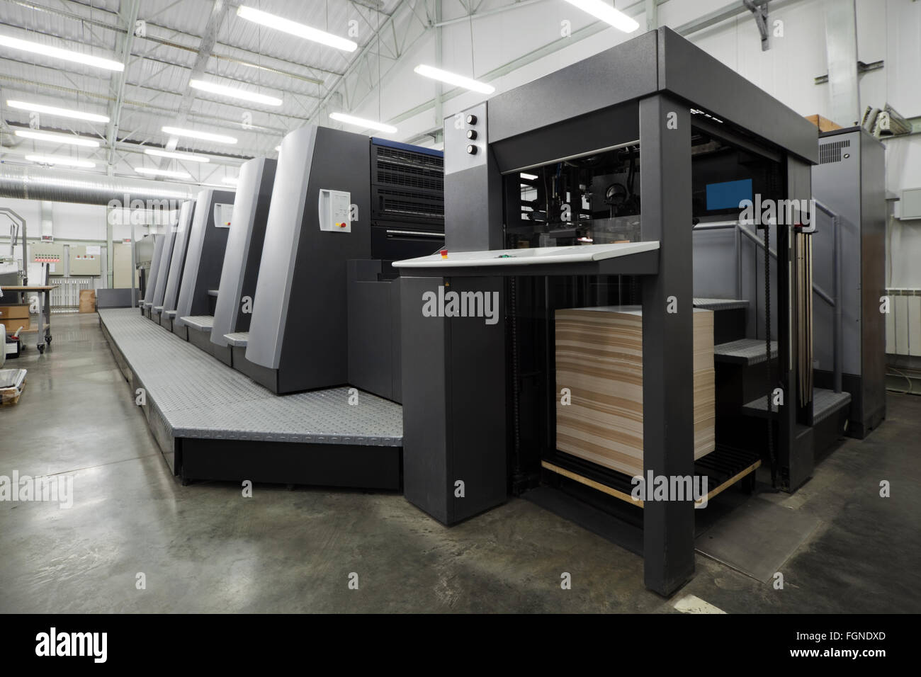 The equipment for a press in a modern printing house Stock Photo - Alamy