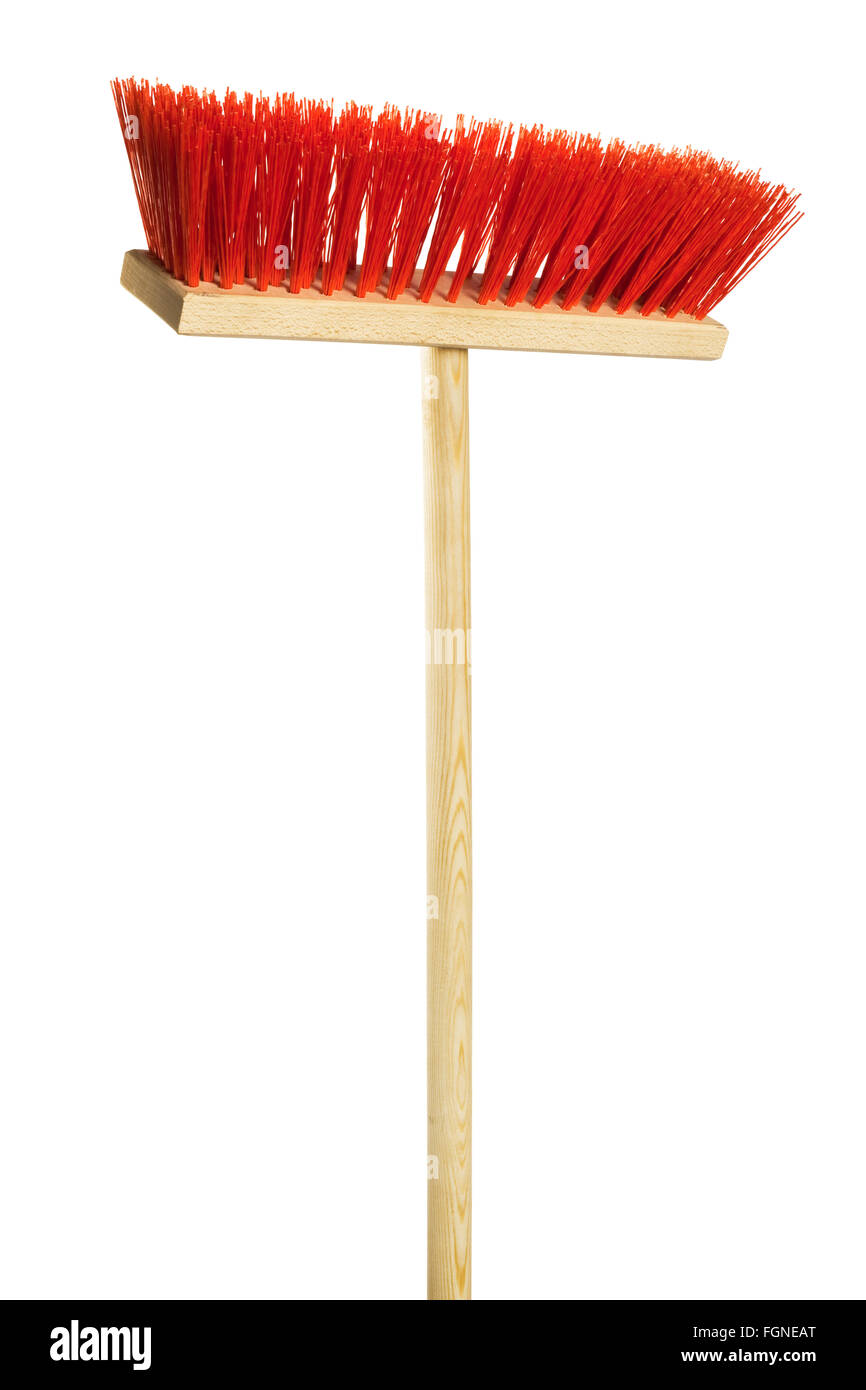 Beautiful red mop on a white background Stock Photo - Alamy