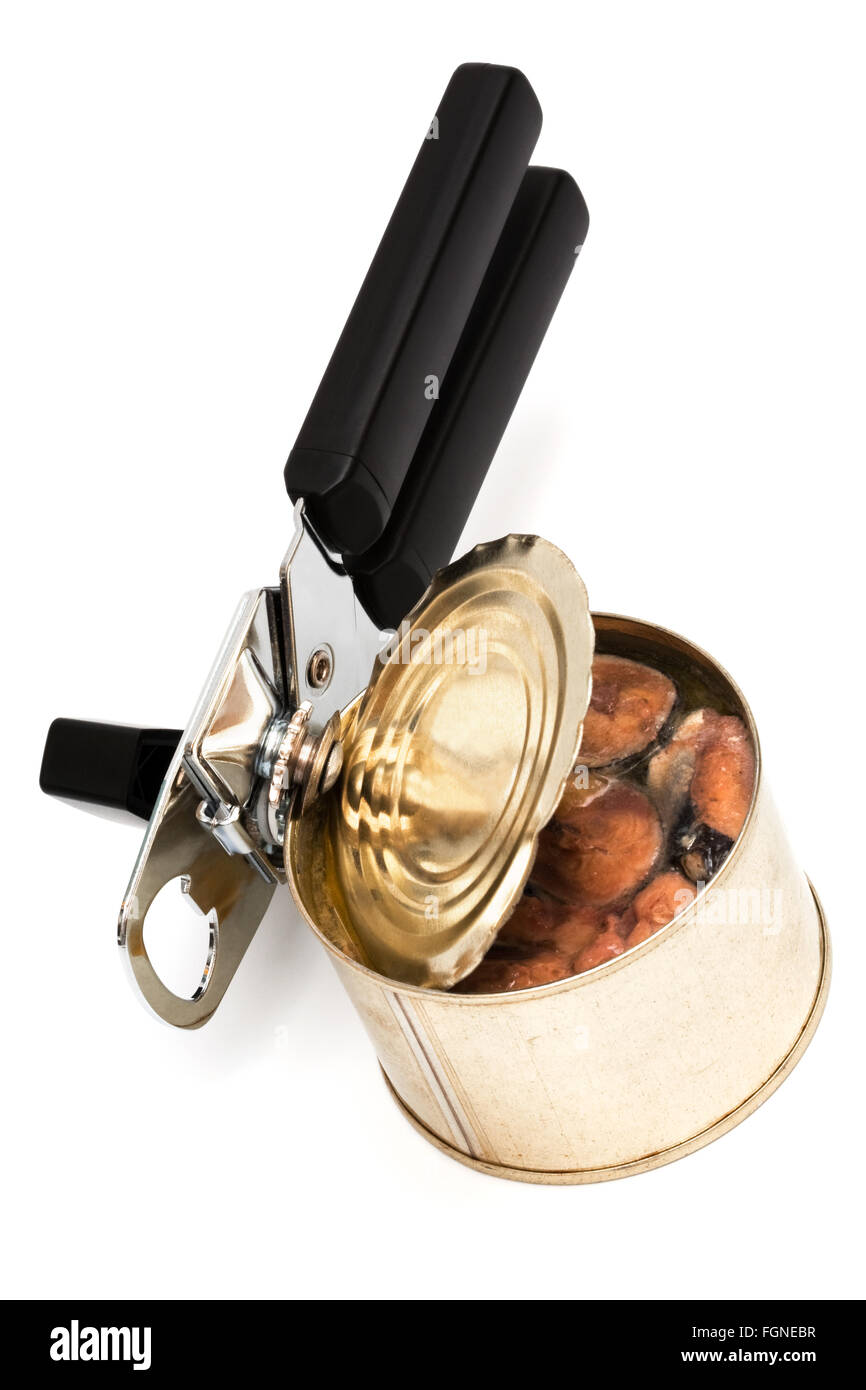 Can top opener background Cut Out Stock Images & Pictures - Alamy