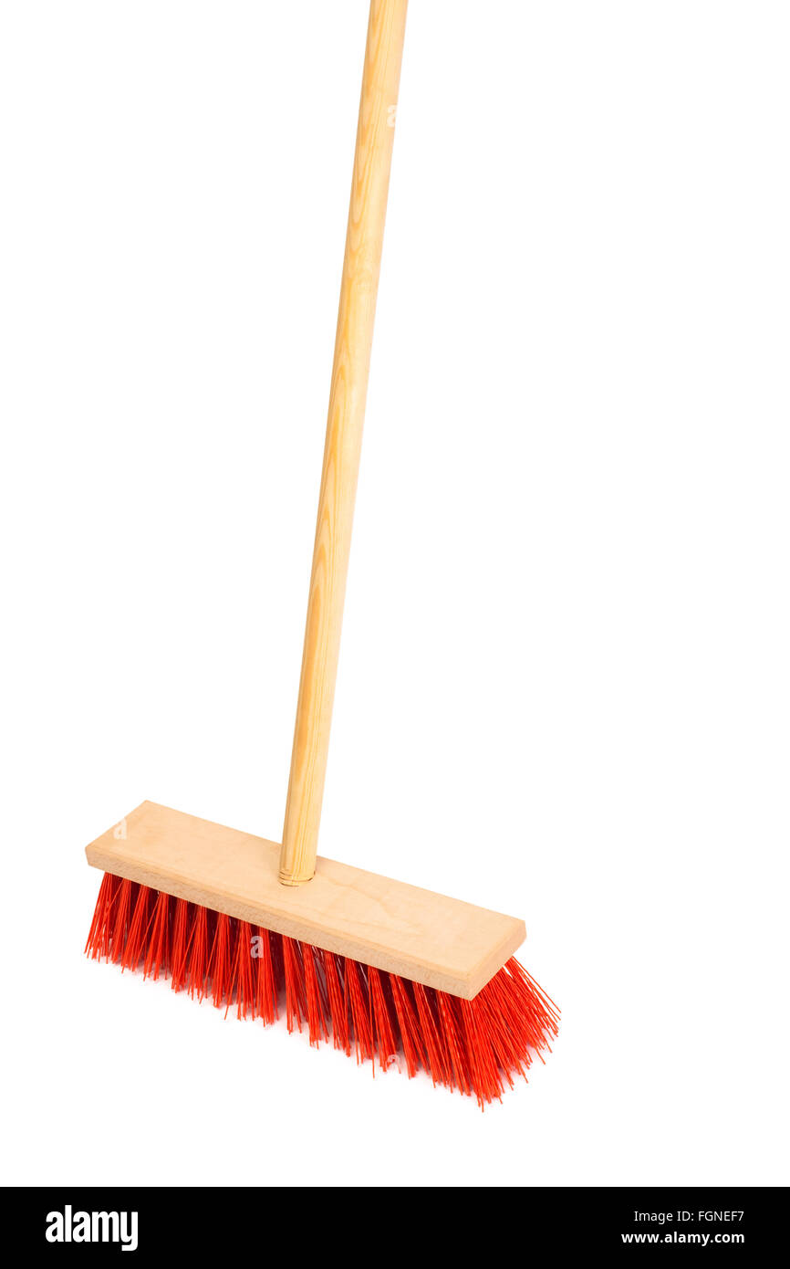 Beautiful red mop on a white background Stock Photo - Alamy