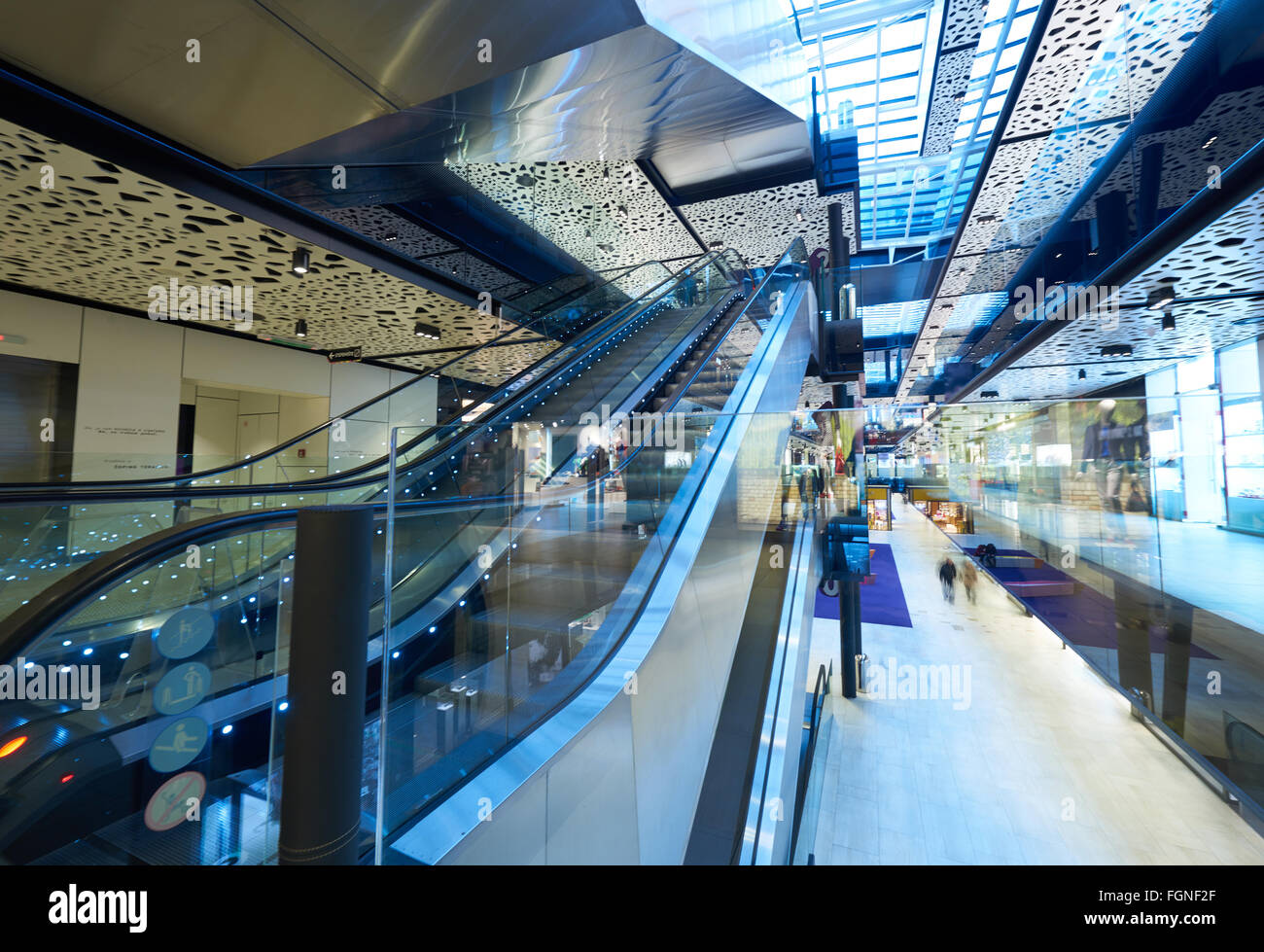 Shopping mall escalators Stock Photo - Alamy