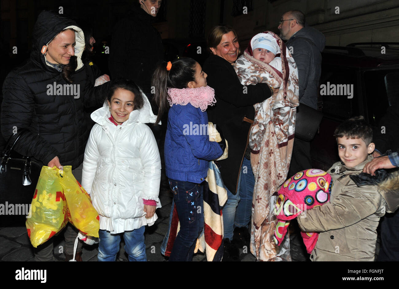 Brno, Czech Republic. 19th Feb, 2016. Refugees arrived in Brno, Czech ...